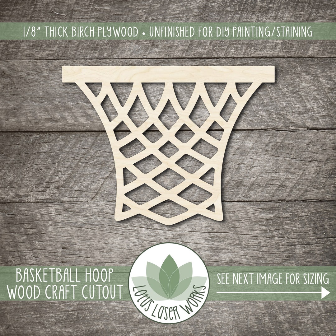 Basketball Hoop Wood Shape - Craft Cutouts - Unfinished Wooden Blanks ...
