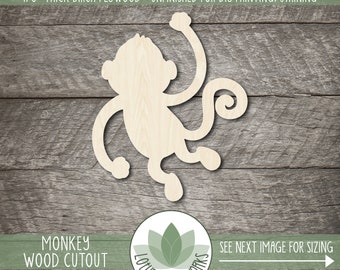 Wooden Monkey - Etsy