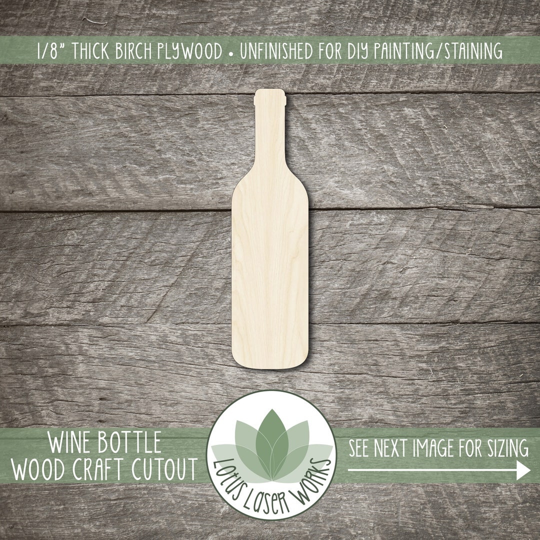 Wood Wine Bottle Shape, Wooden Craft Cutouts, Painting Blanks - Etsy