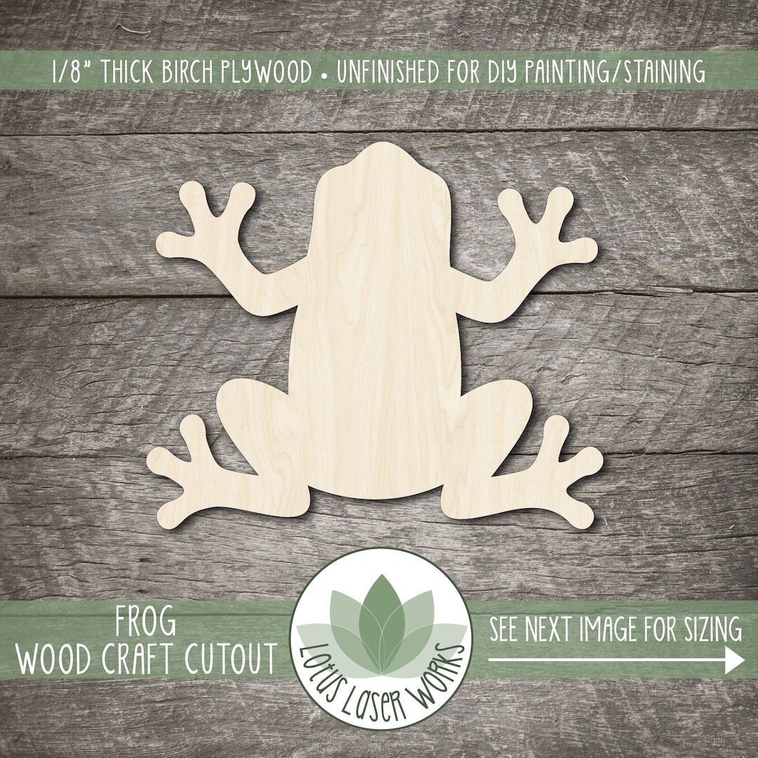 Frog Wood Shape, Laser Cut Craft Blanks, Unfinished Wooden Cutouts - Etsy