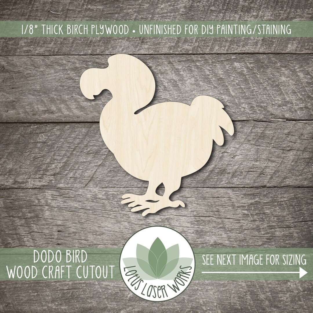 Wood Dodo Bird Shape, Craft Cutouts, Wooden Painting Blanks - Etsy