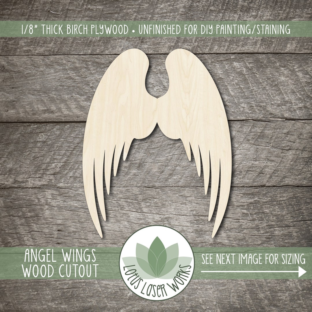 Wood Angel Wing Shapes, Craft Blanks, Wooden Painting Cutouts - Etsy