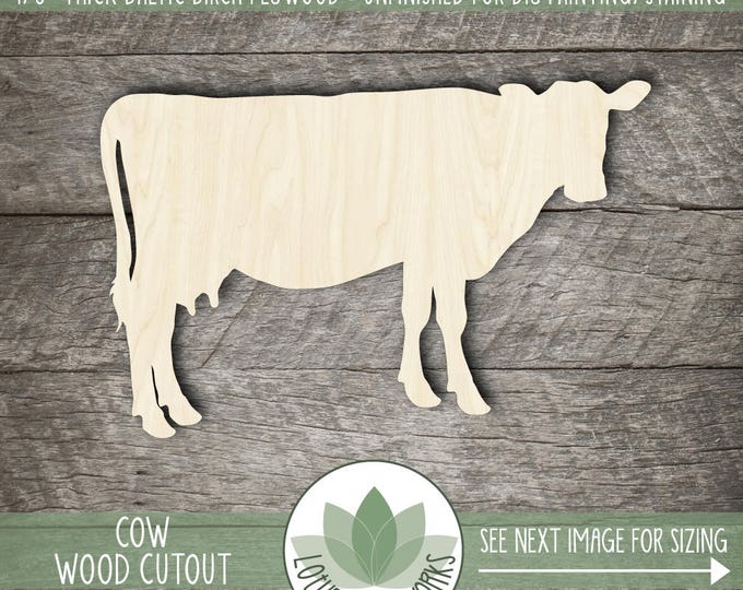Unfinished Wooden Cow Heifer Shape Farm Animal Cutouts Crafting Blanks ...