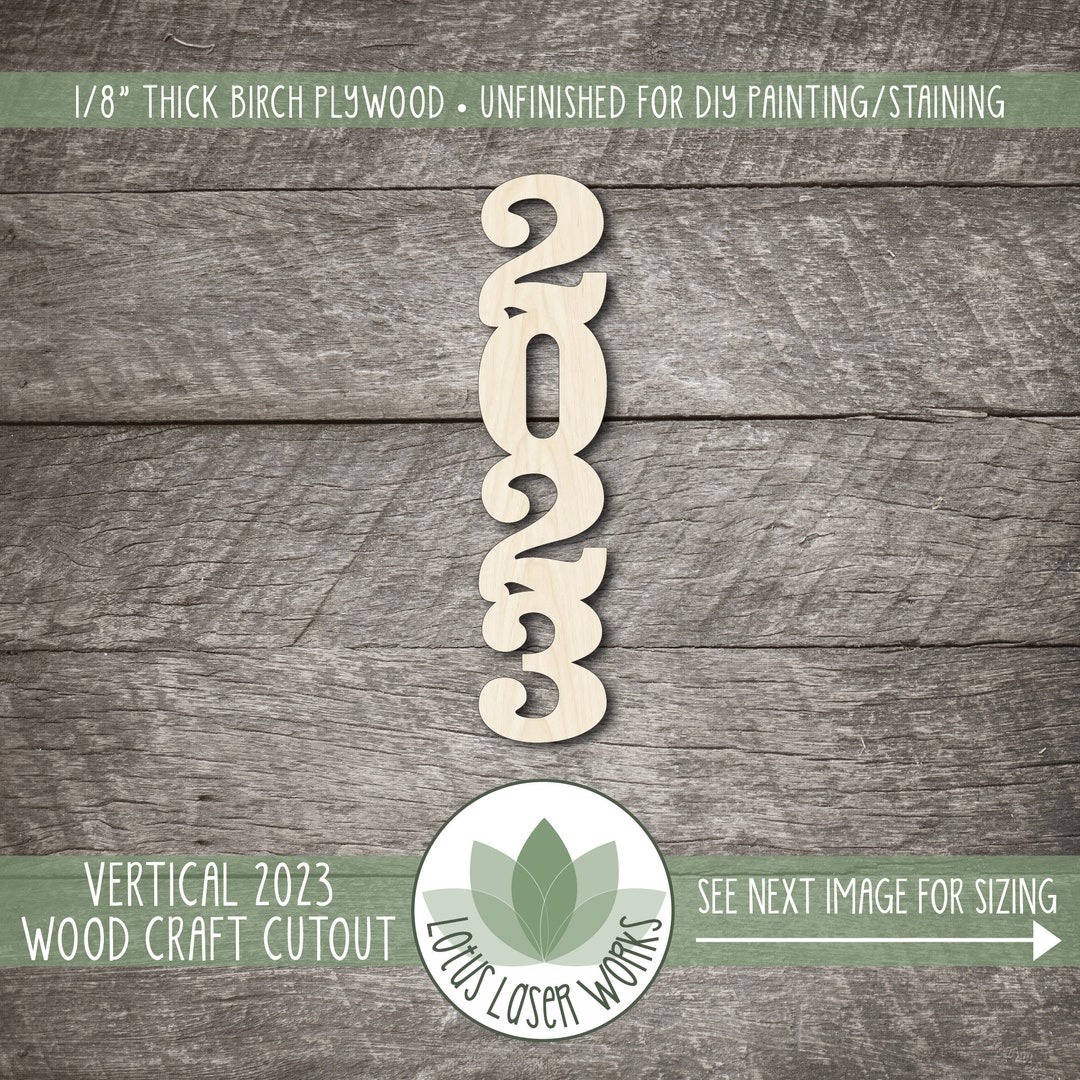 2023 Vertical Wood Cutout, Laser Cut Wooden Graduation Shapes, 2023 ...