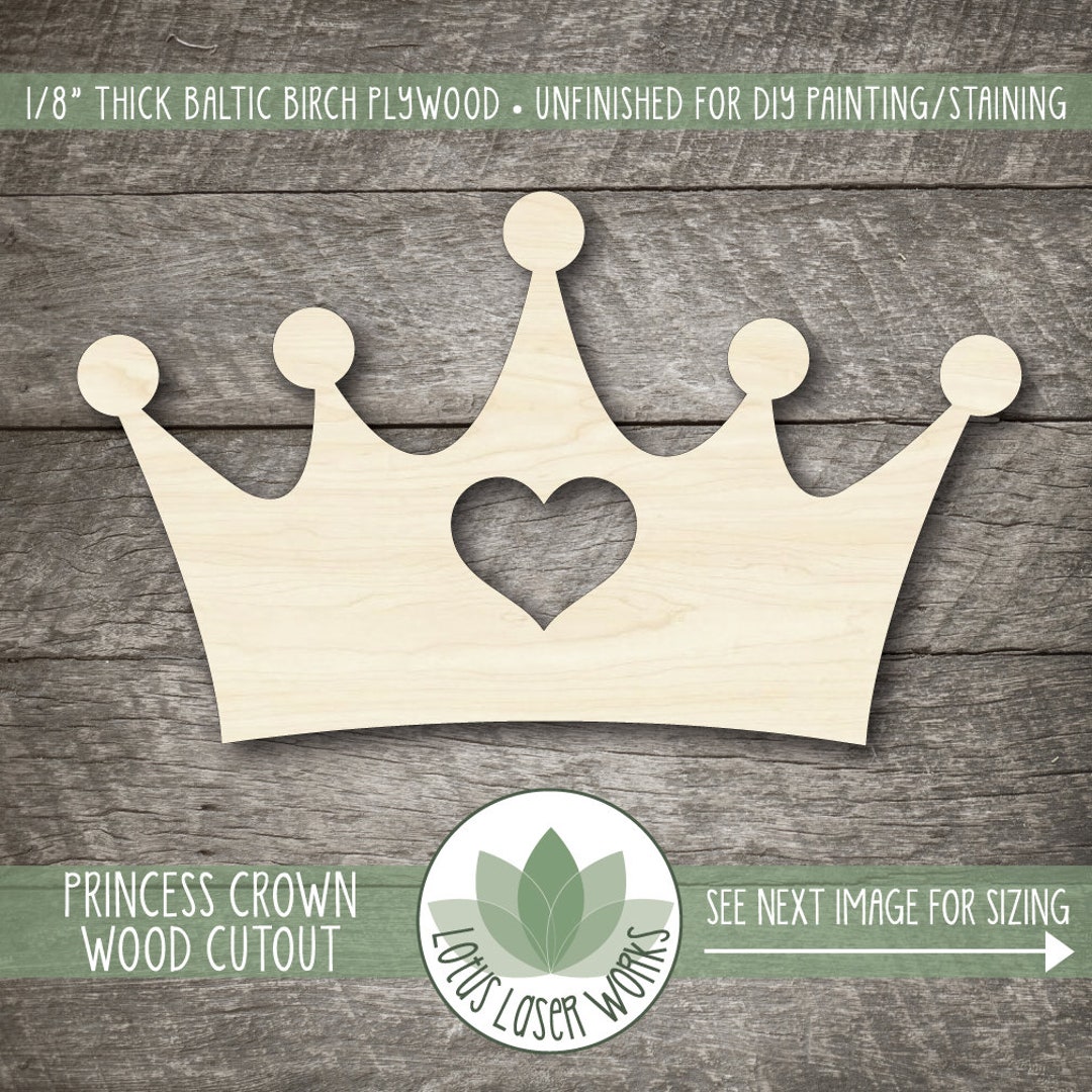 Birch Plywood Crown: Unfinished Wood Shape for DIY Crafts - Etsy