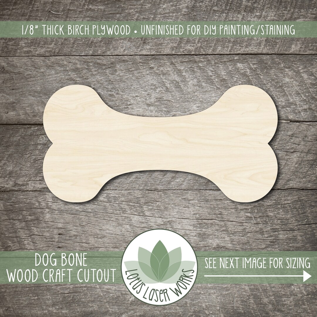 Dog Bone Shape: Wood Cutouts for Craft Projects, Painting Blanks Craft ...