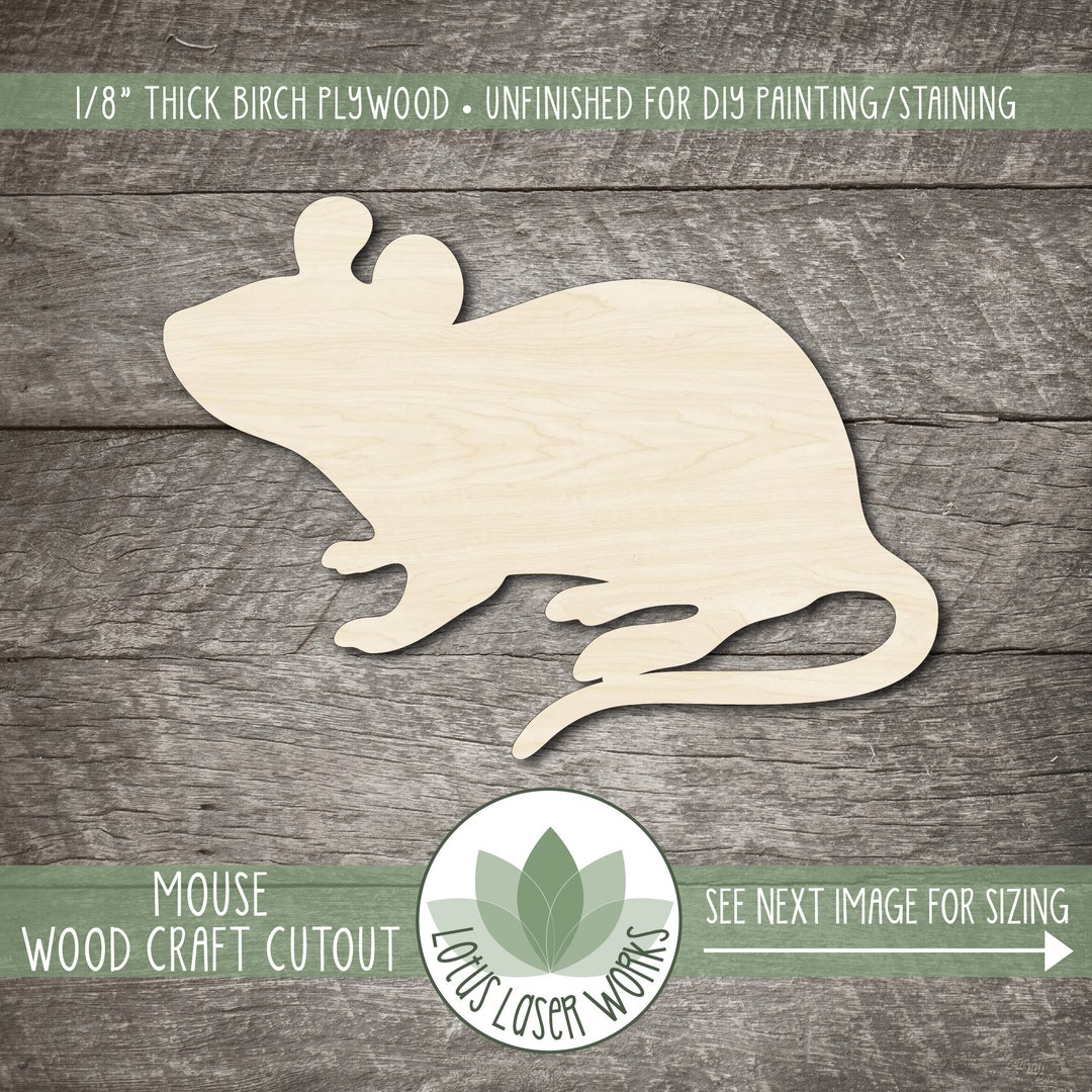 Wood Mouse Cutout, Animal Shapes for Crafting, Painting Blanks - Etsy