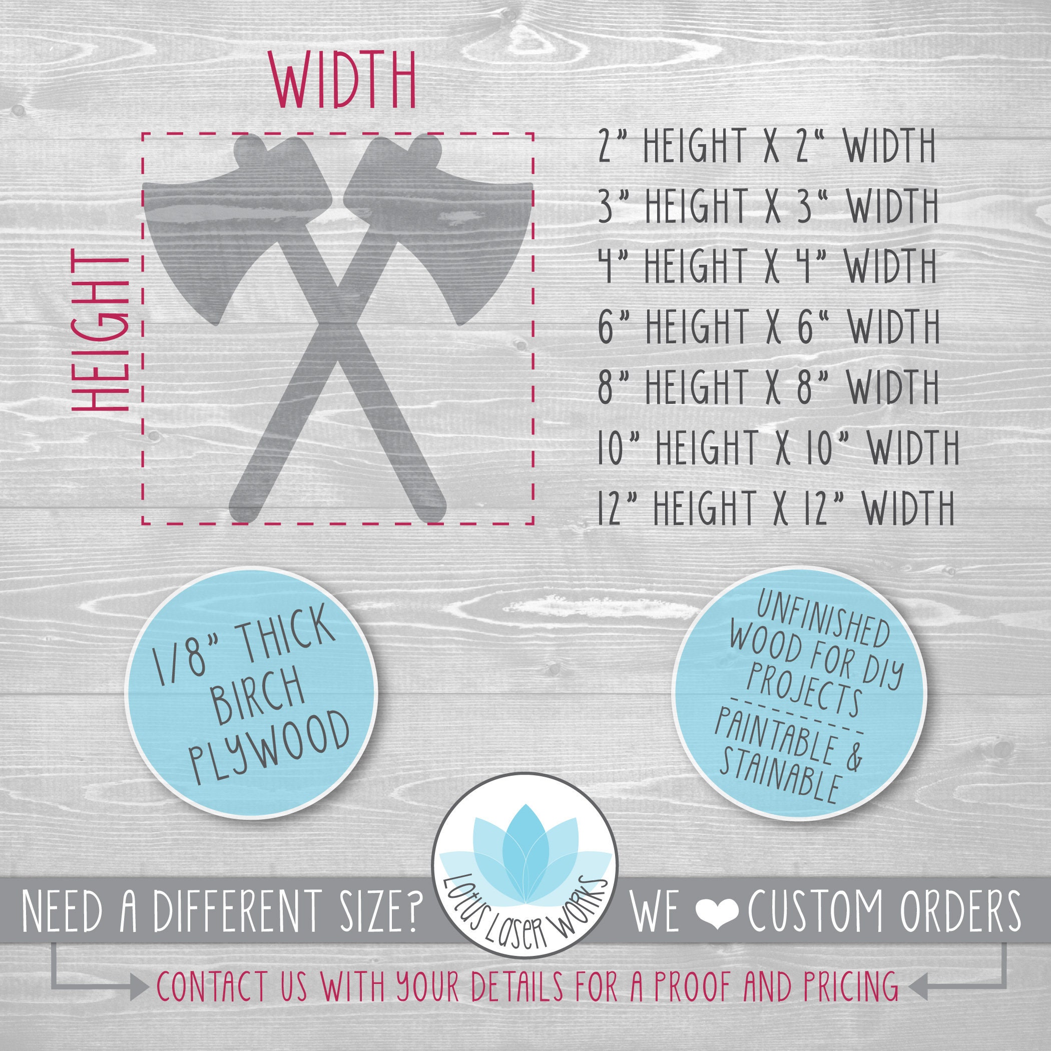 Crossed Axes Wood Cutout Unfinished Wooden Blanks Laser Cut - Etsy