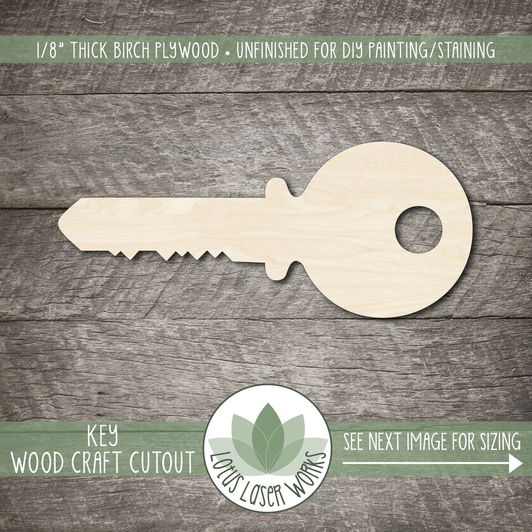 Wood Key Shape, Painting Blanks for Craft Projects - Etsy