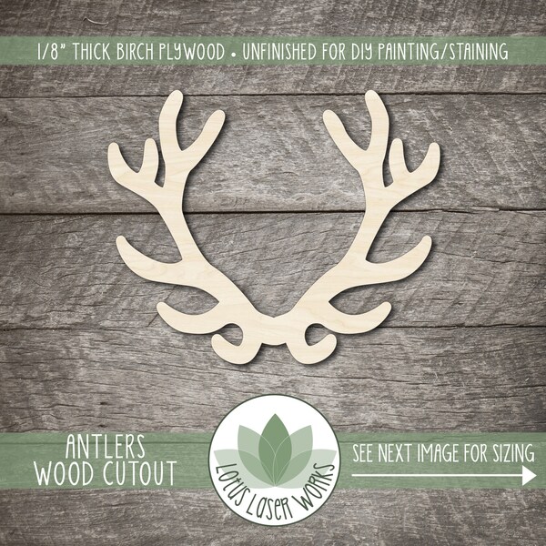 Wooden Antlers - Etsy