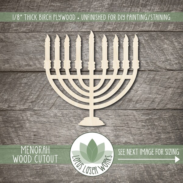 Wooden Menorah - Etsy