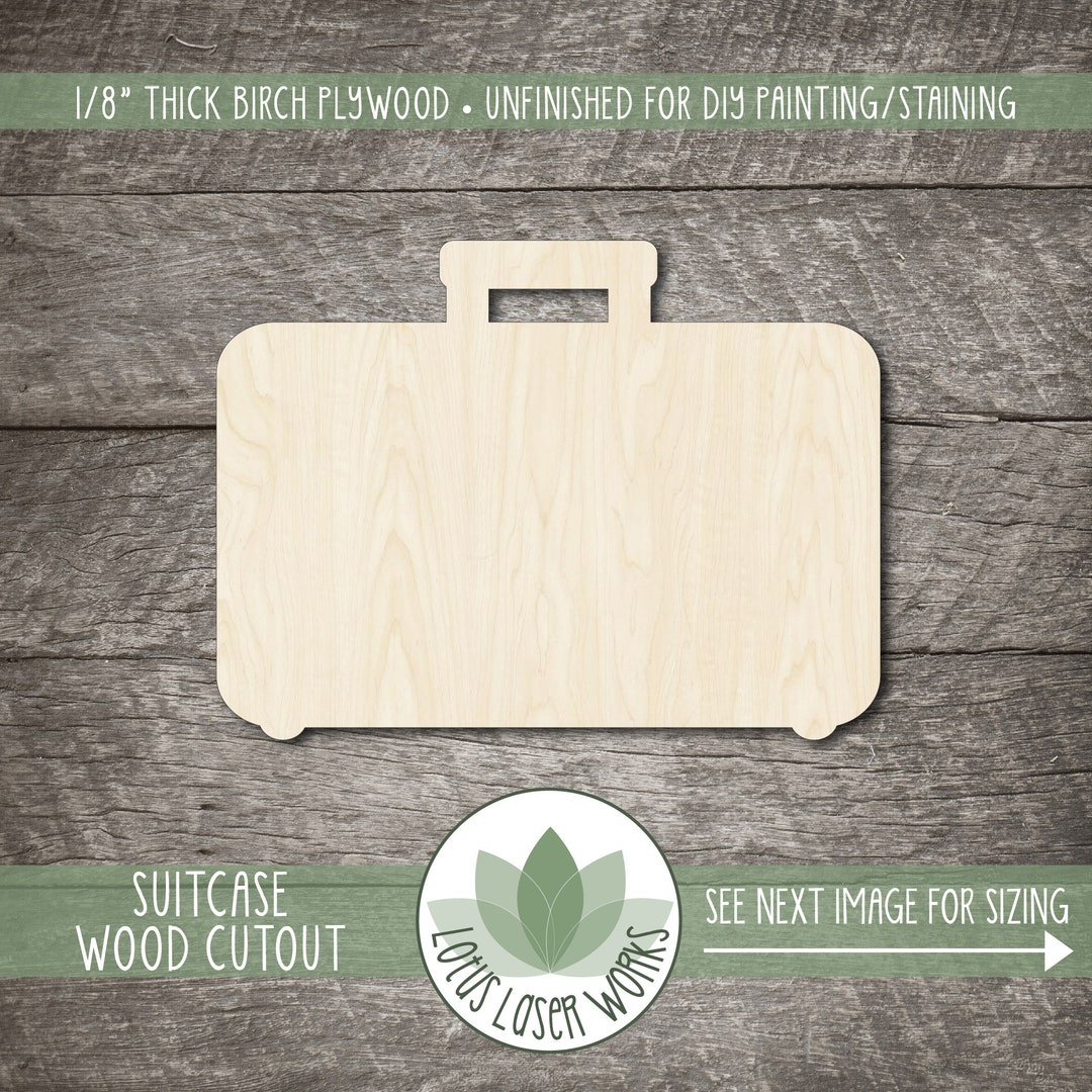Suitcase Wood Cutout, Unfinished Shapes for DIY Crafts & Painting - Etsy