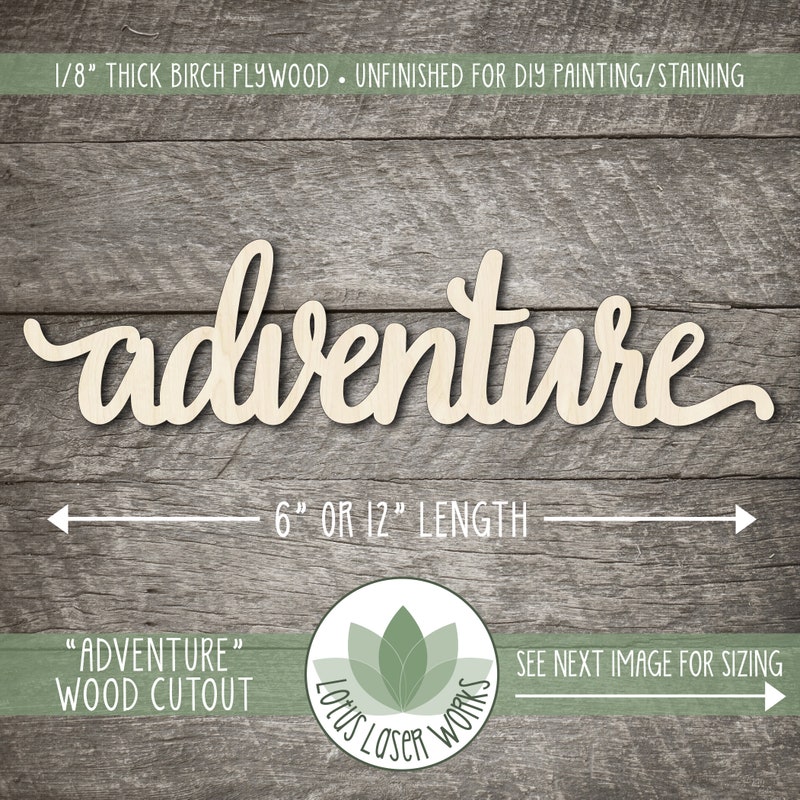 Adventure Wood Sign - Etsy