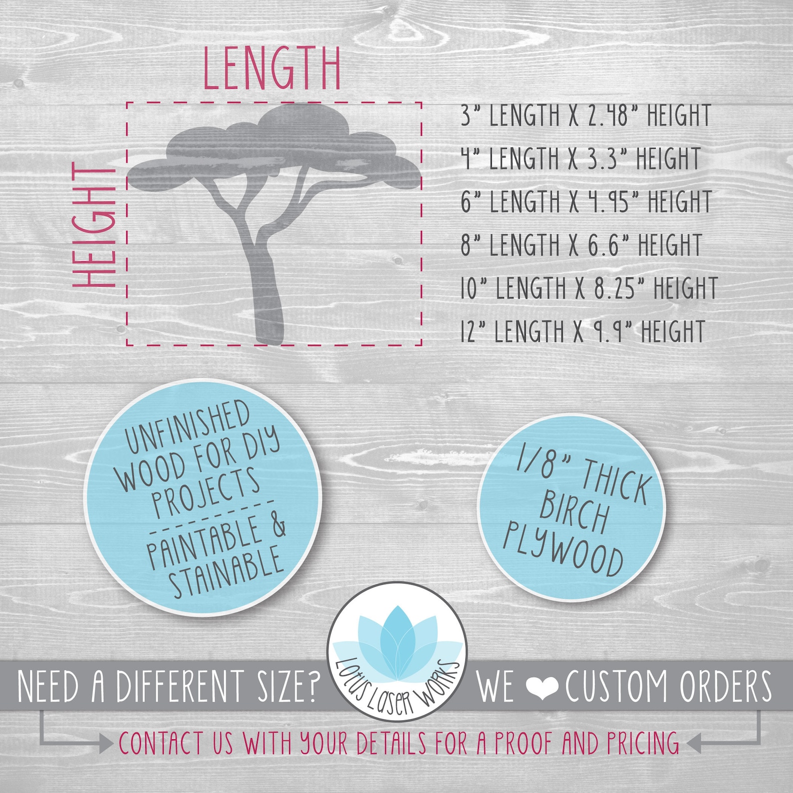 African Safari Tree Wood Cutout Wood Vachellia Tortilis Wood - Etsy