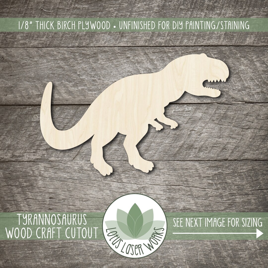 Tyrannosaurus Rex Wood Cutout, Unfinished Wooden Painting Blanks ...