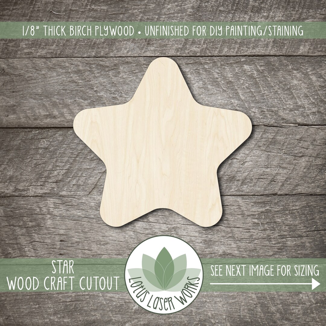 Star Shape: Celestial Themed Cutouts for Crafting, Painting Blanks ...