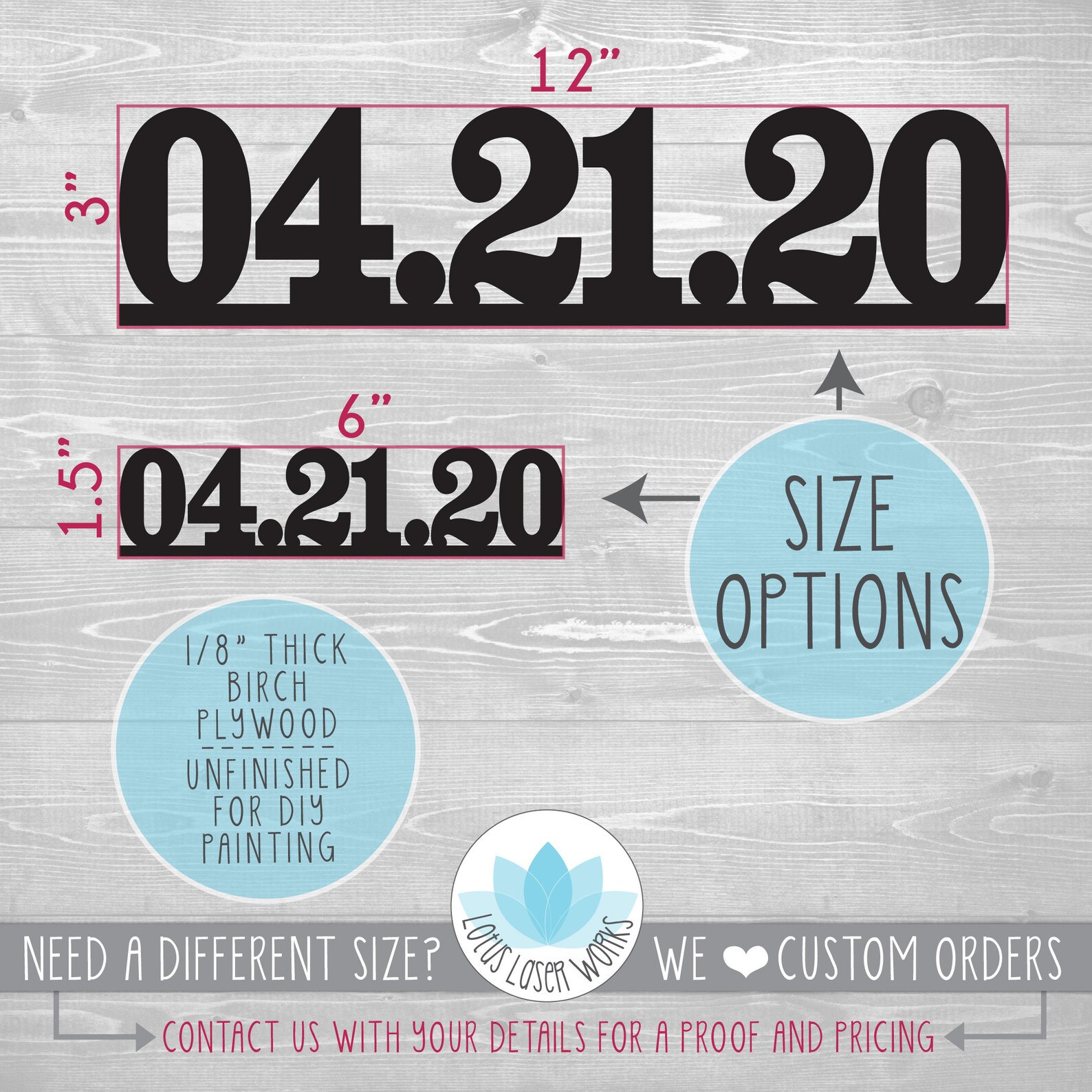 Custom Date Wood Cut Shape Wooden Date Sign Wedding Date - Etsy