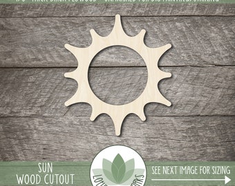 Rising Sun Wooden Shape DIY Craft Embellishment Unfinished - Etsy