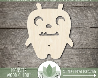Monster 2 Multiple Sizes Unfinished Wood Cutout Shapes - Etsy
