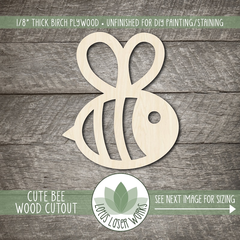 Bee Wood Cutout - Etsy