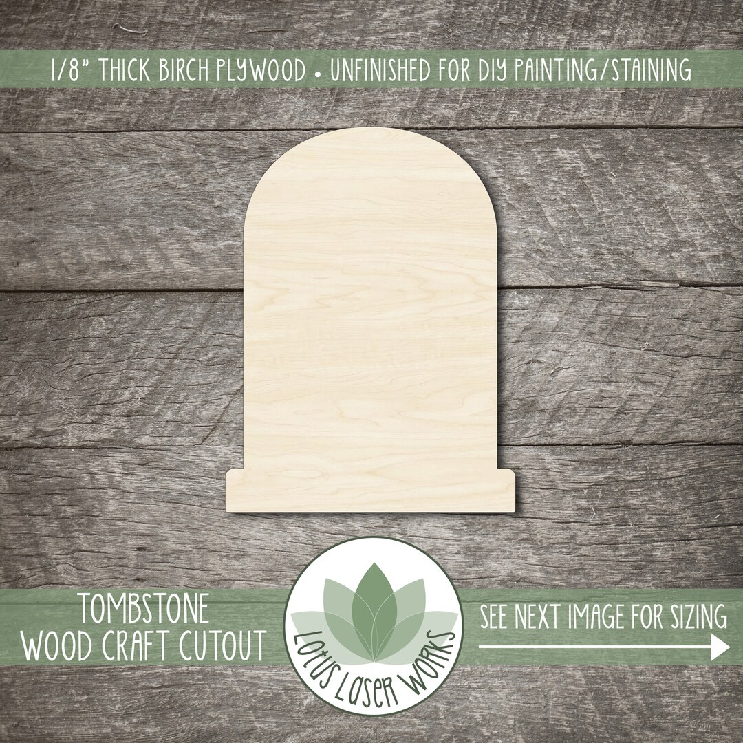 Tombstone Shape - Wood Cutouts - Wooden Craft Blanks - Etsy