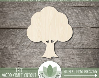 Unfinished Wood Tree Cutouts - Etsy