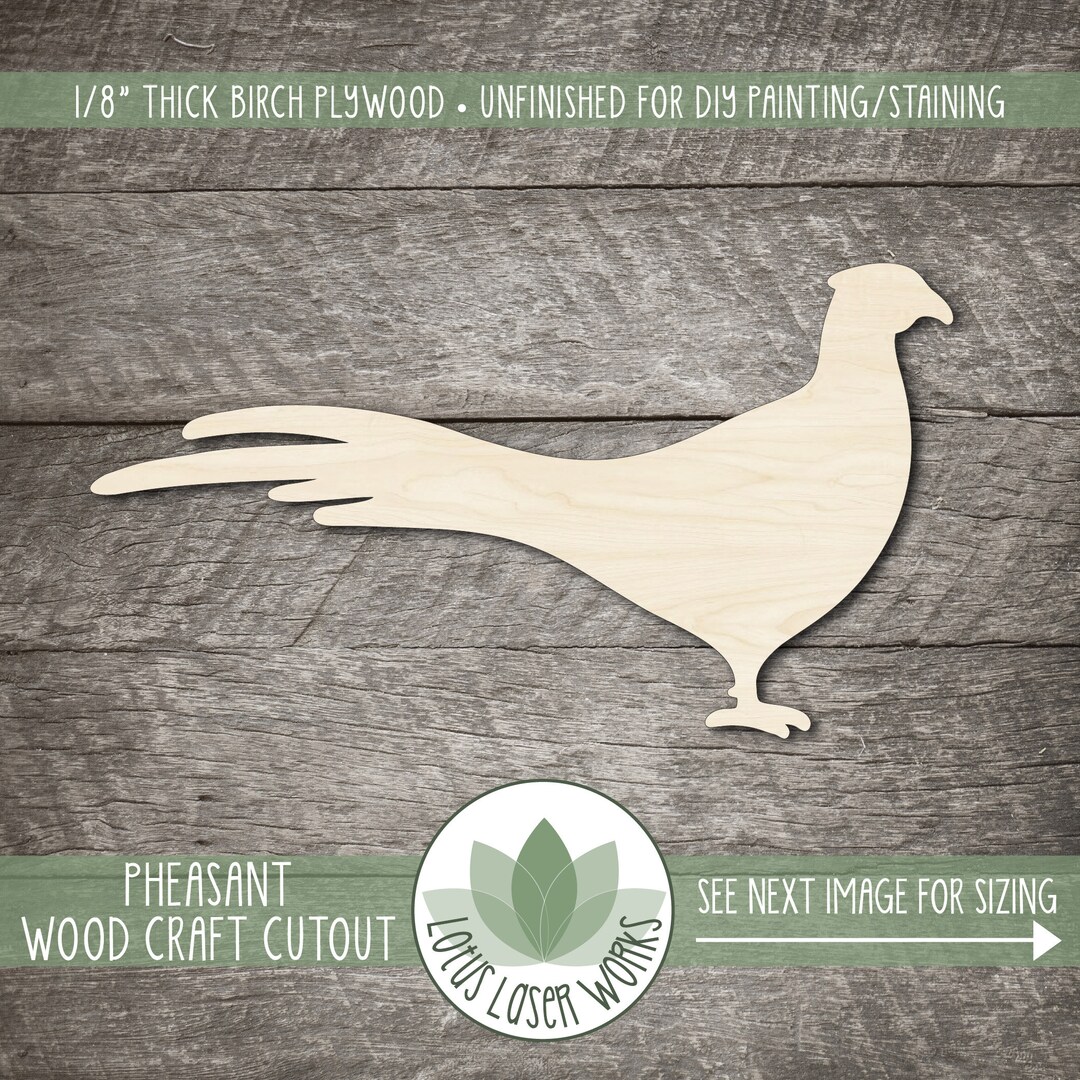 Wooden Pheasant Cutout, Craft Shapes, Wood Painting Blanks - Etsy