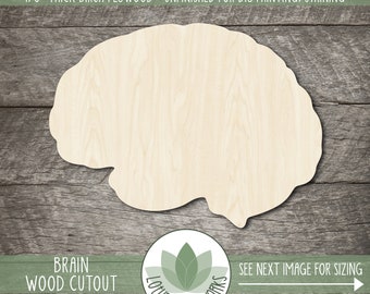 Wooden Brain Cutout - Etsy