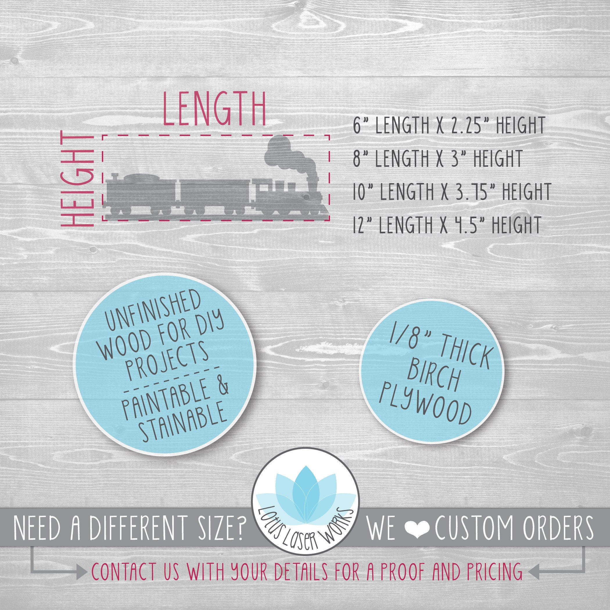 Train Wood Cutout Train Engine and Caboose Wood Craft - Etsy