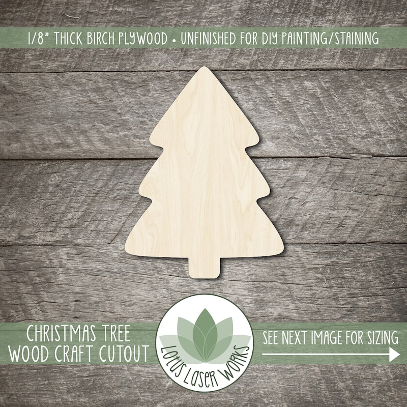 Wooden Christmas Tree Cutout - Etsy