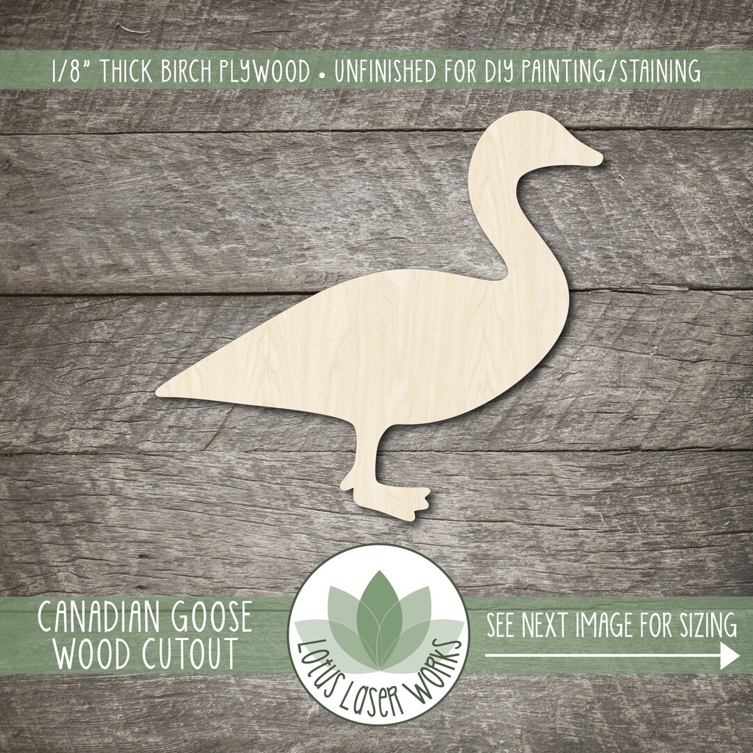 Goose Shape: Unfinished Bird Shape for Craft Projects, Painting Blank ...