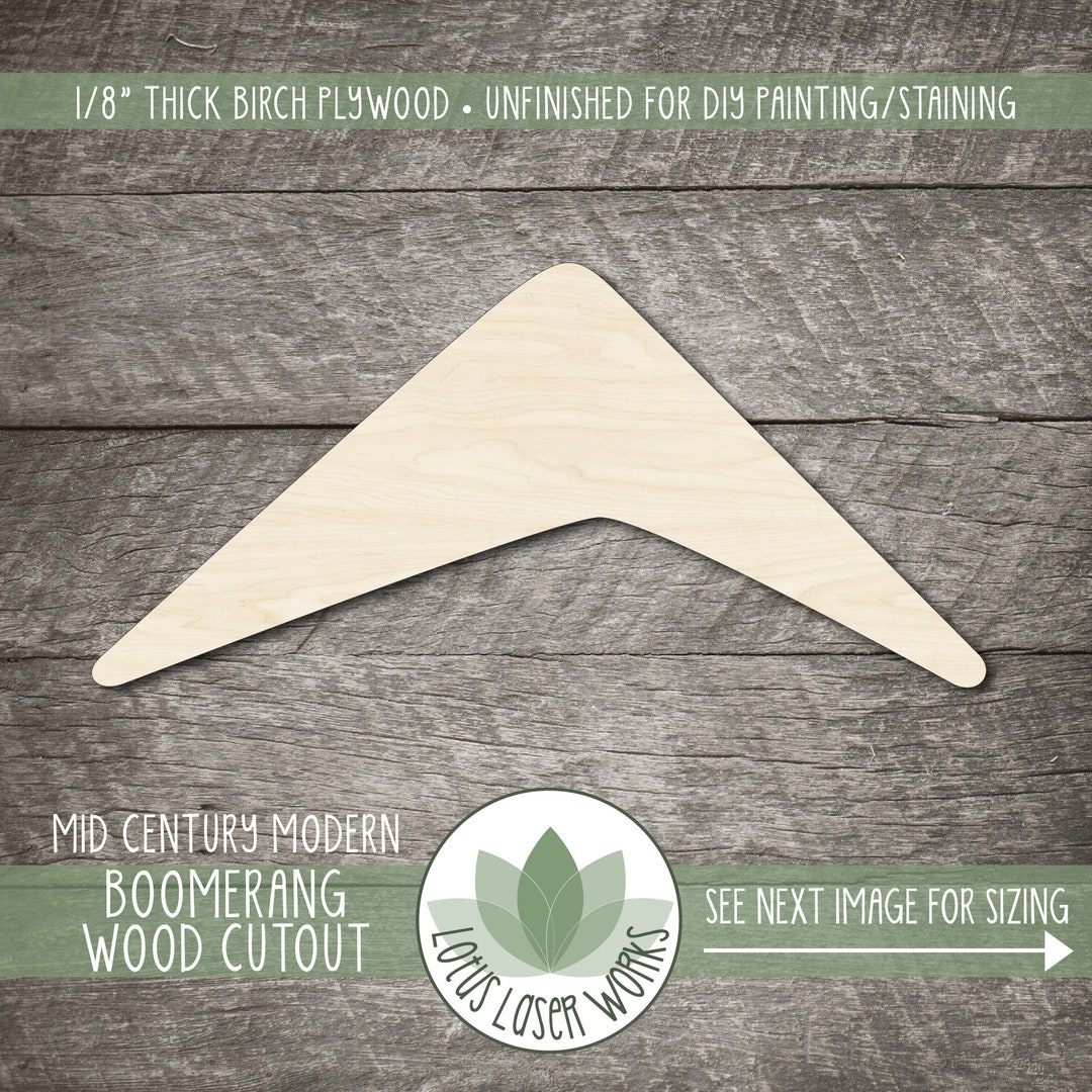 Boomerang Shape - Mid Century Modern Wood Shapes for Crafting, Laser ...