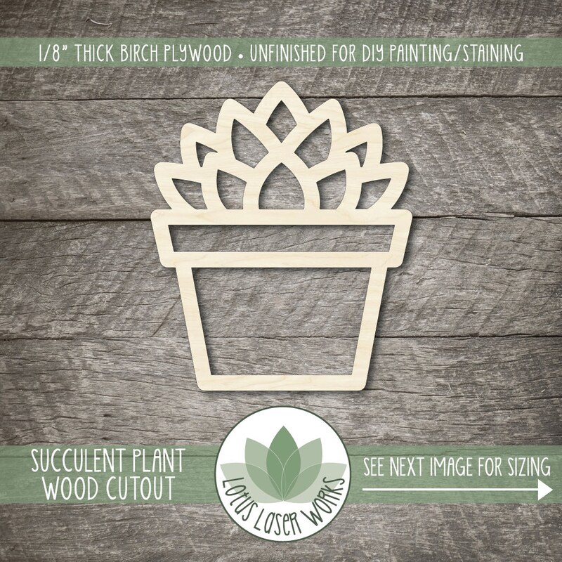 Wooden Succulent - Etsy