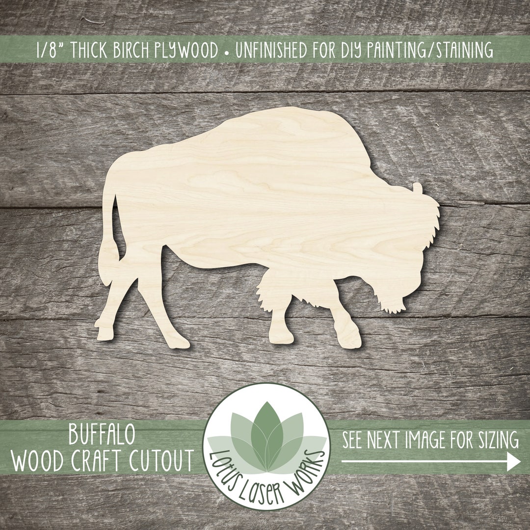 Buffalo Wood Cutout, Craft Shapes, Wooden Painting Blanks - Etsy