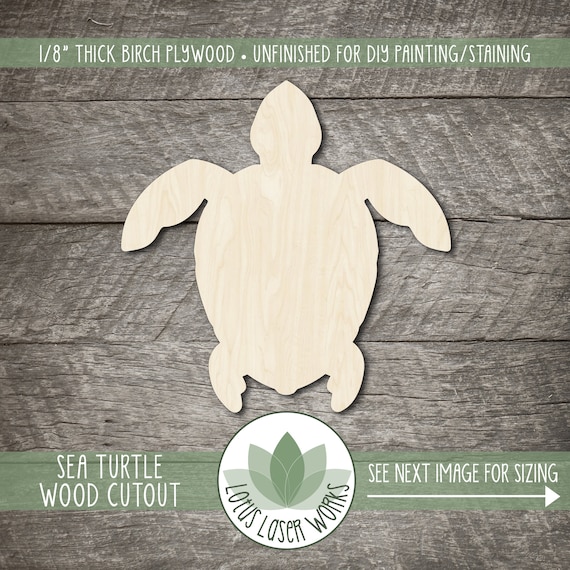 Sea Turtle Shape Unfinished Wood Craft Blanks Laser Cut - Etsy