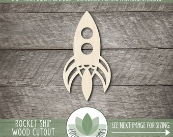 Rocketship Wood Cutout, Spacecraft Space Rocket Shuttle Liftoff ...