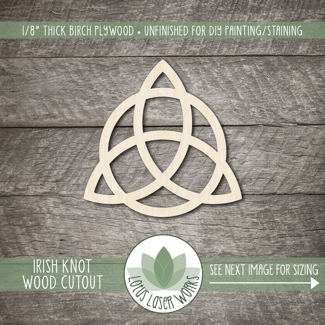 Trinity Knot Wood Shape, Unfinished Wooden Blanks, Craft Cutouts - Etsy