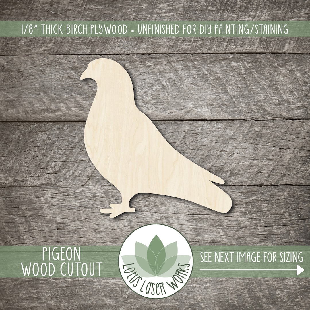 Pigeon Cutout - Wood Bird Shapes for Crafts - Painting Blanks - Etsy