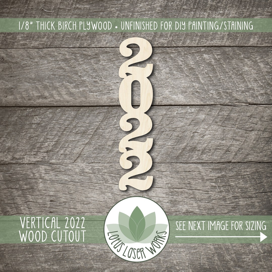 2022 Vertical Wood Cutout, Laser Cut Wooden Graduation Shapes, 2022 ...