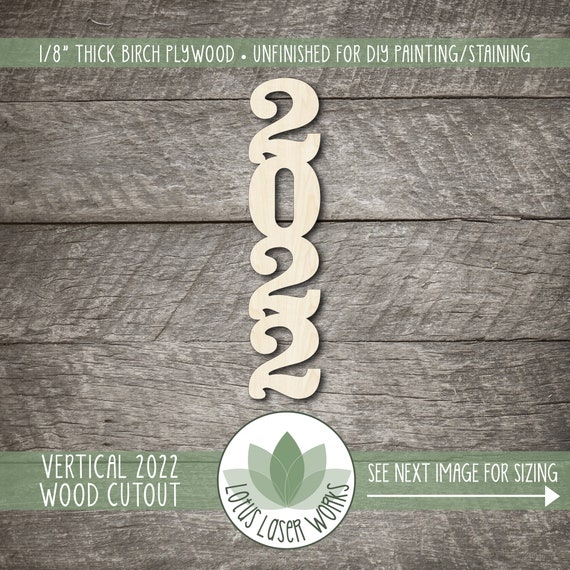 2022 Vertical Wood Cutout Laser Cut Wooden Graduation Shapes - Etsy