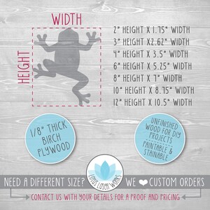 Tree Frog Wood Cutout, Unfinished Wood Craft Blanks, DIY Craft Supplies ...