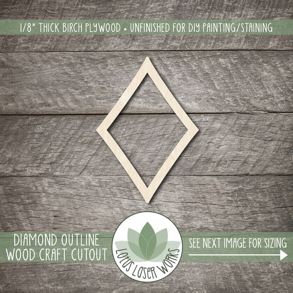 Diamond Cutout - Etsy