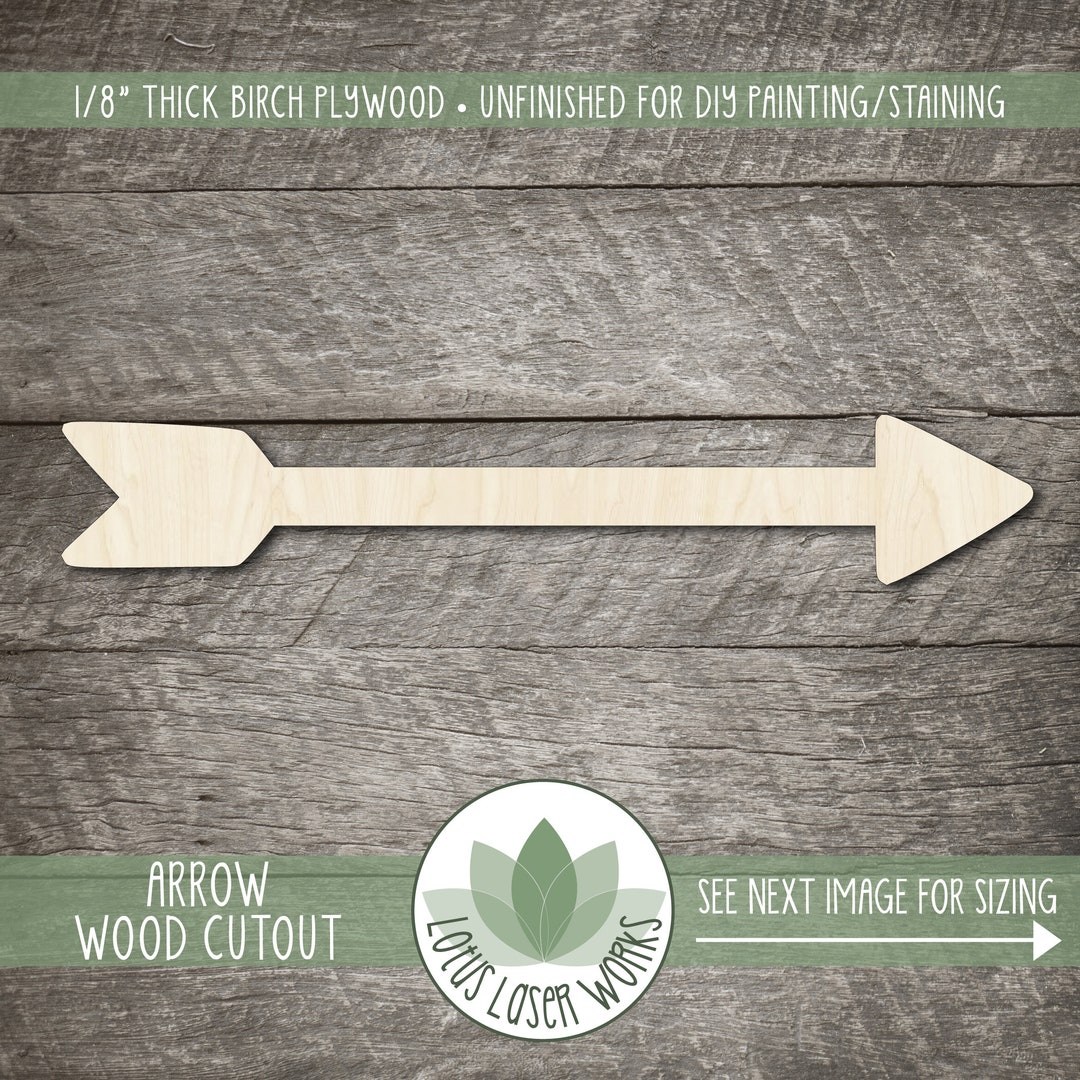 Wood Arrow Shape: Craft Supplies, Unfinished Cutouts for Crafting ...