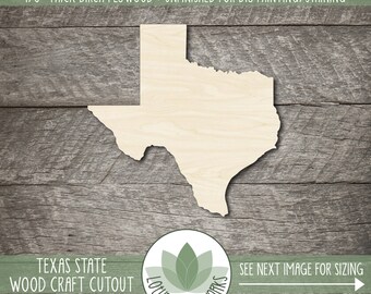 Texas Outline Texas Wood Cutout or TX Wood Cutout Small Sizes Shapes ...