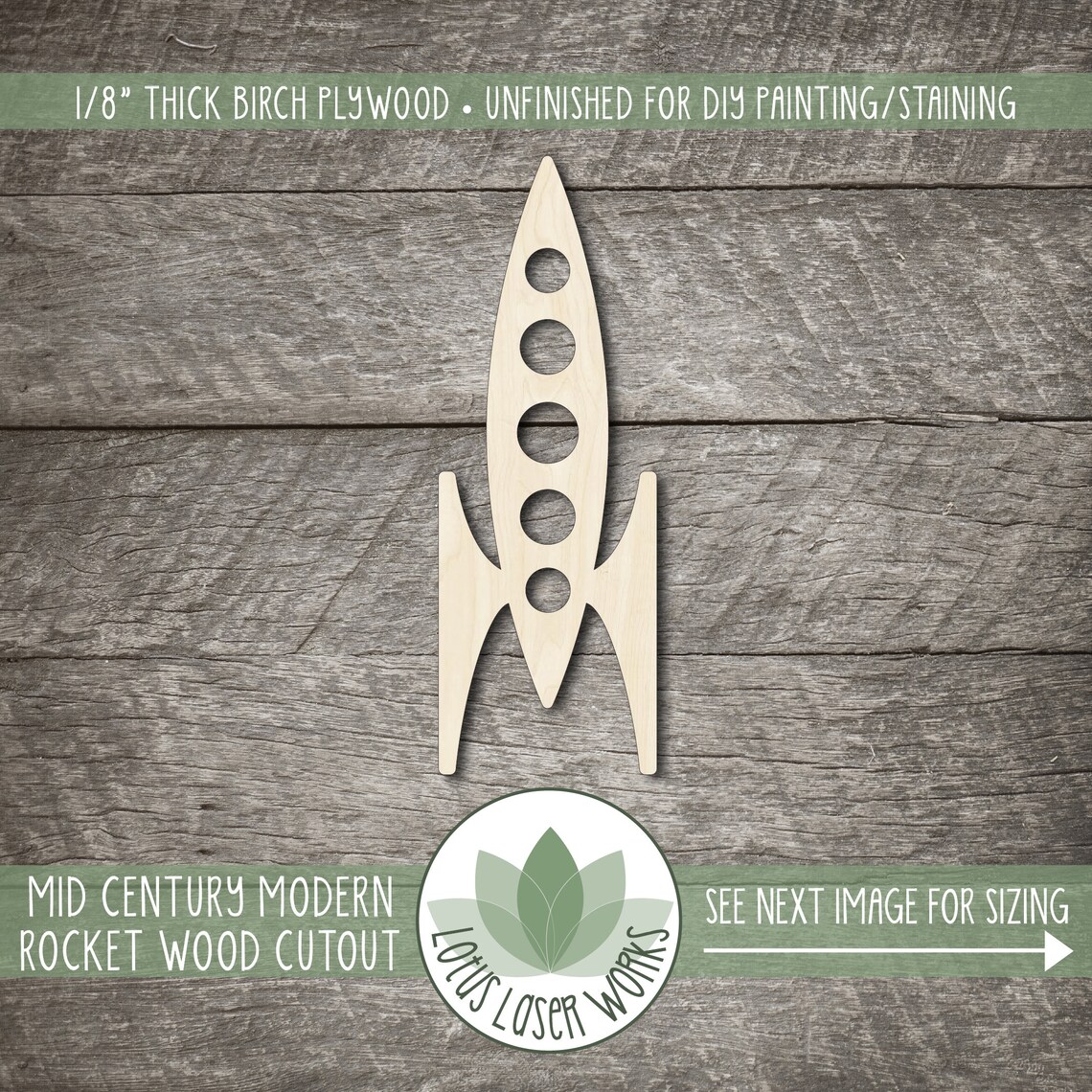 Rocket Shape Unfinished Wooden Craft Cutouts Laser Cut - Etsy