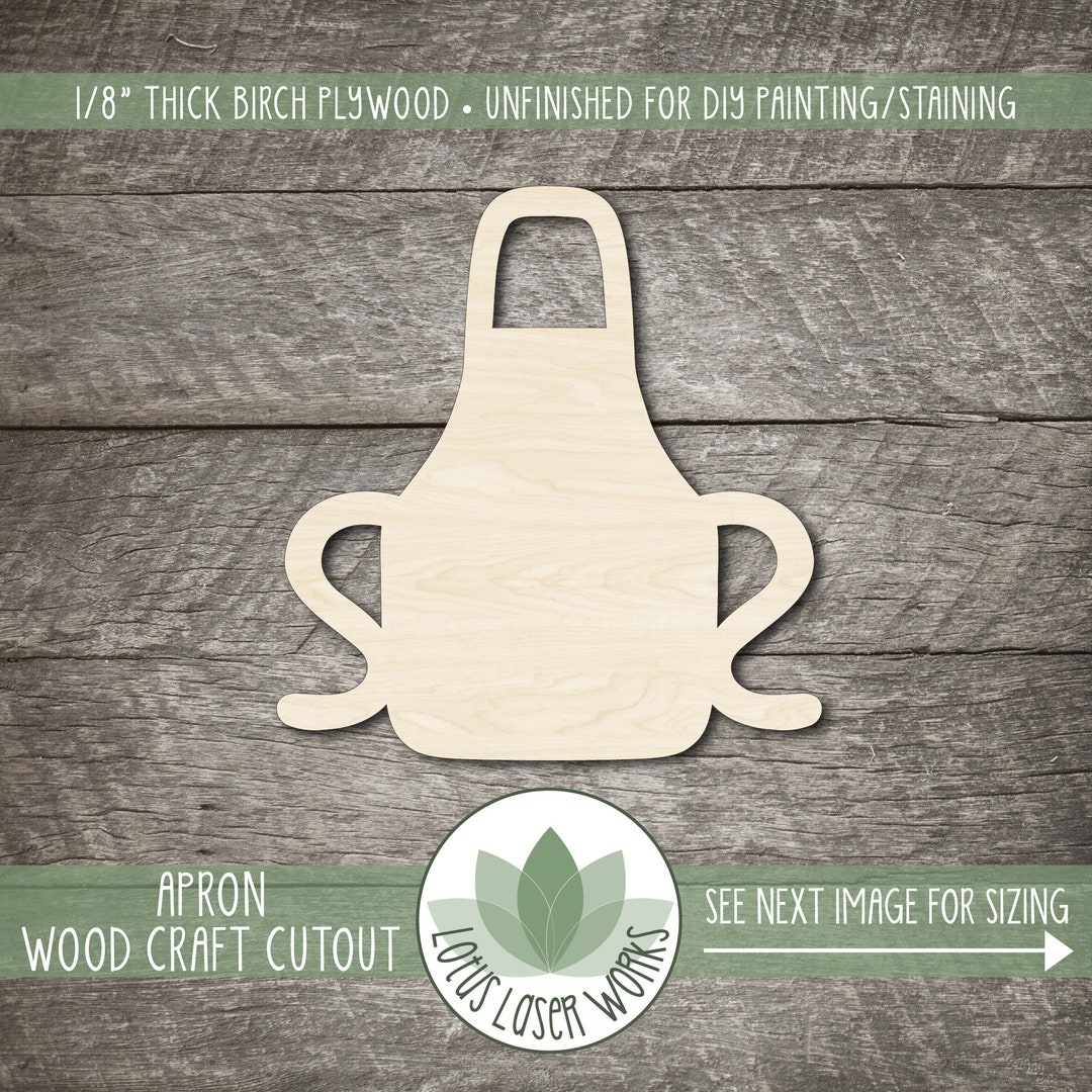 Apron - Wood Cutout Shapes - Wooden Craft Blanks - Etsy