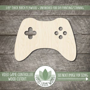 Video Game Controller Wood Shape, Unfinished Wooden Painting Blanks ...