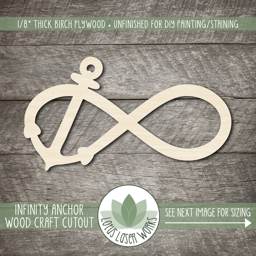 Anchor Infinity Symbol Wood Cutout Shapes Wooden Craft Blanks - Etsy