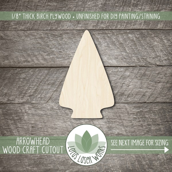 Wooden Arrowhead - Etsy