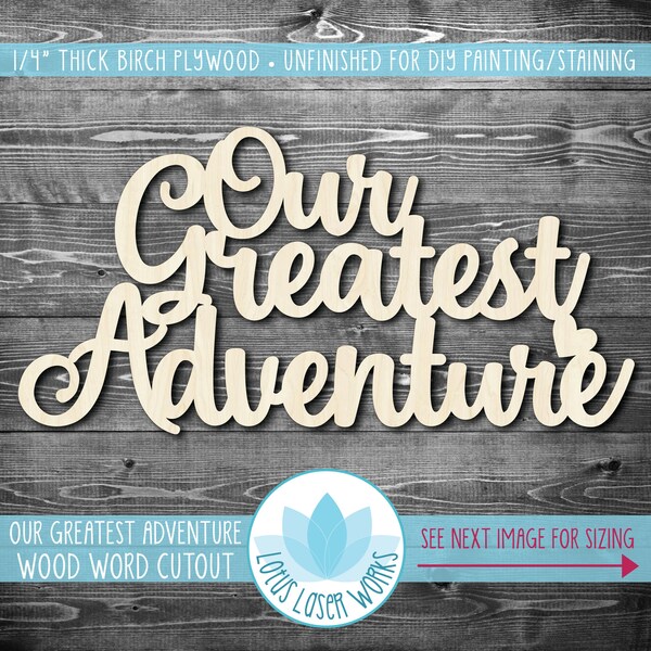 Our Greatest Adventure Wedding Sign - Etsy